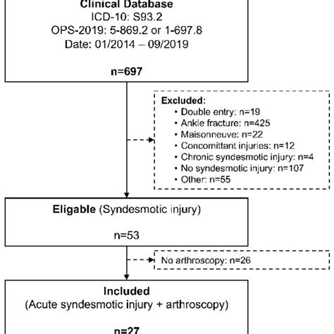 Flow Chart Illustrating The Patient Selection Process Icd 10 S93 2