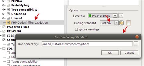 advanced php code sniffer options in phpstorm 5 0 the webide blog