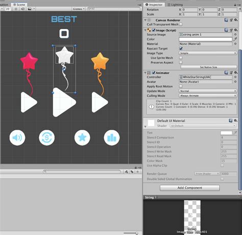 unity game engine ui elements not rendering properly on android
