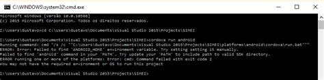 cordova error android home windows cmd stack overflow