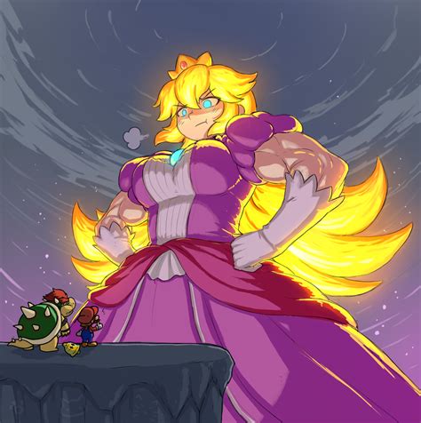 Princess Peach Mario And Bowser Mario And 1 More Drawn By Sheepapp