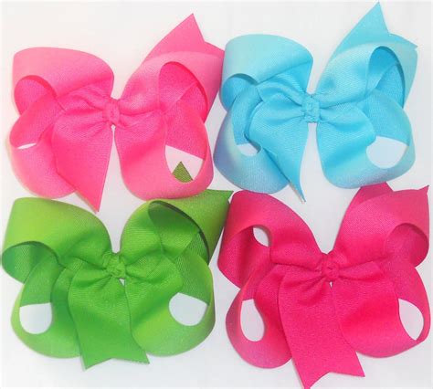 Choose 4 Large Hair Bows Large Bows Big Hair Bows Big Bows