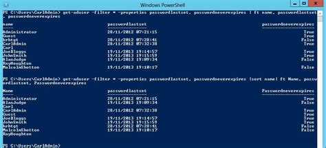 powershell get aduser to retrieve password last set and
