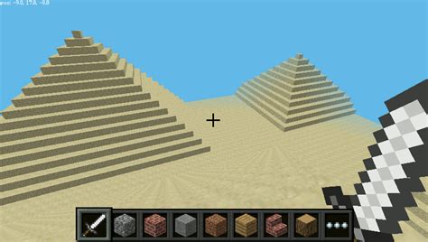 how to create a pyramid in minecraft with python raspberry pi spy