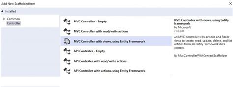 how to perform scaffolding in asp core using ef core db first