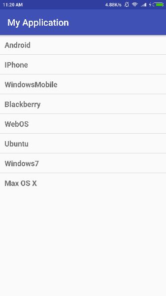 retrieve the data from mysql and display in listview android design