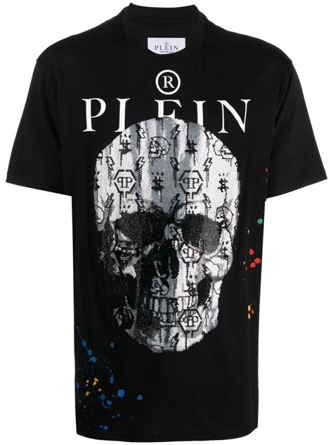 Philipp Plein Skull Print Short Sleeve T Shirt Farfetch