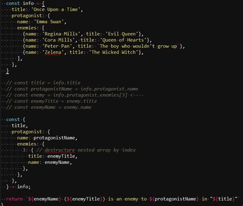 destructure nested array and object smartdevnow