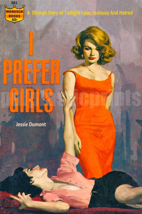 Lesbian Print I Prefer Girls Vintage Pulp Paperback Cover Etsy