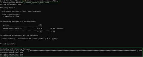 comment installer pandas profiling sur windows stacklima