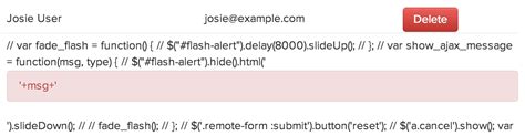 javascript rails render js partial printing code to page stack overflow