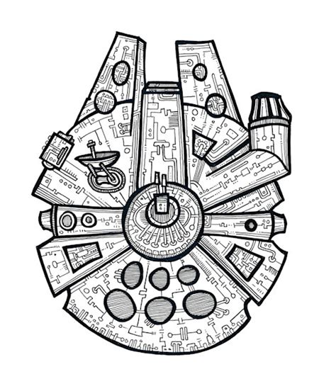 Millennium Falcon Coloring Pages Coloring Home
