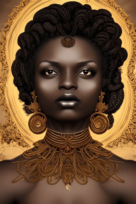 Beautiful Darkskinned Woman Graphic · Creative Fabrica