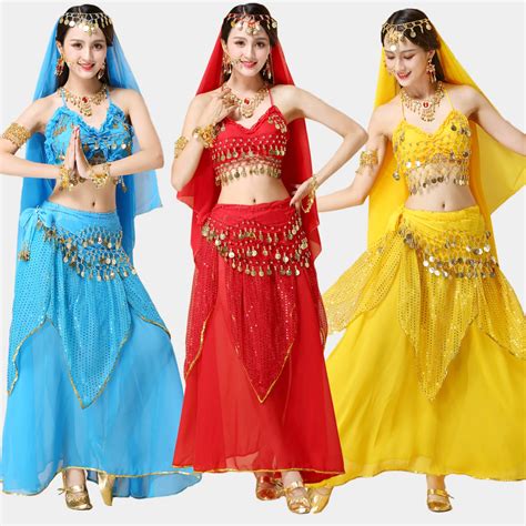 2019 Belly Dance Costume Set Sexy Belly Dance Skirt Indian Jewelry