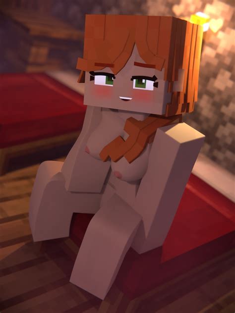 Rule 34 1girls 3d Alex Minecraft Bed Bedroom Beveledblock Blush