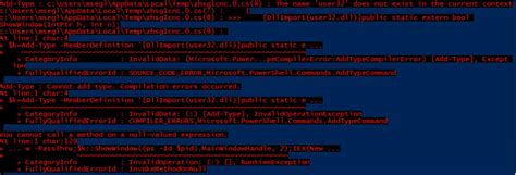 powershell error import dll from run dialog stack overflow