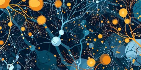 Premium Photo Patterns That Mimic A Neural Network Or Neurons Of The