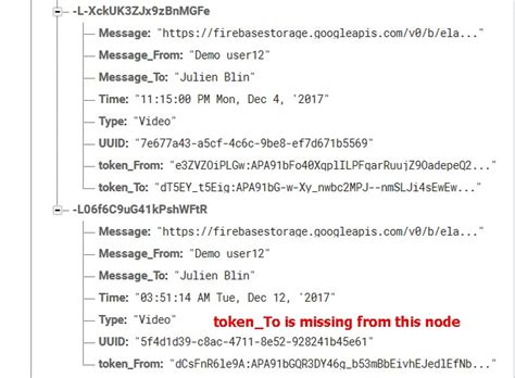 firebase database not getting all key values from android device