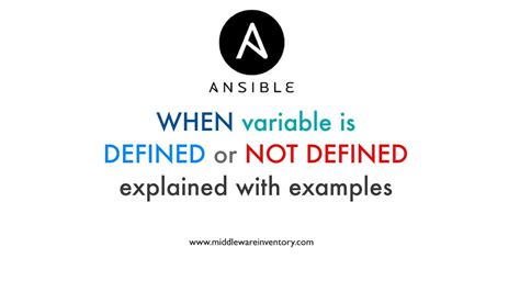 ansible when variable is defined or not defined example youtube