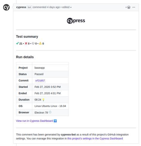 continuous integration with github actions and cypress