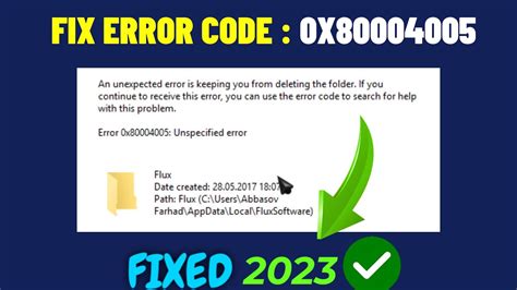 How To Fix Error Code 0x80004005 2023 Youtube