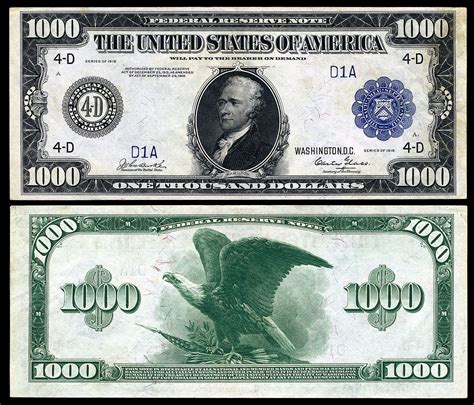 Large Denominations Of United States Currency Wikipedia Money