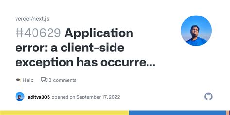 application error a client side exception has occurred see the