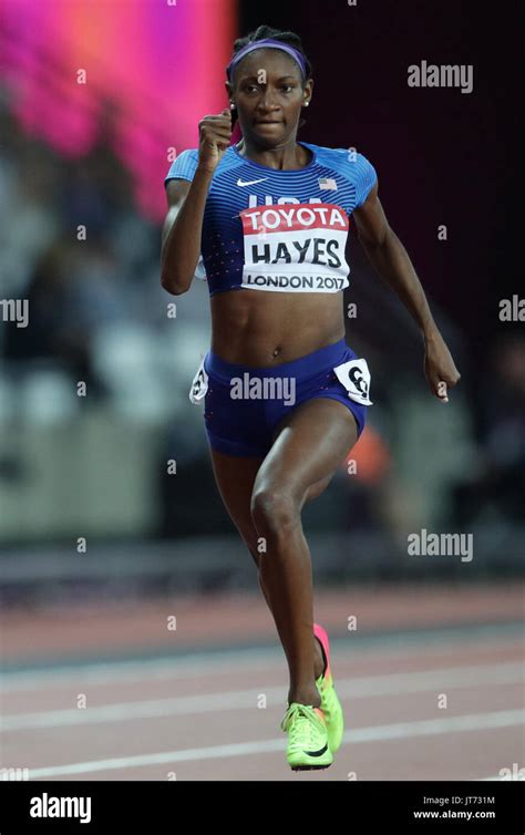 Usas Quanera Hayes In The Womens 400m Semi Final Heat One During Day
