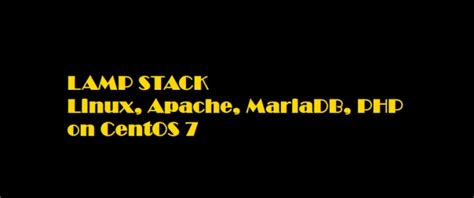 how to set up linux apache mariadb php lamp stack on
