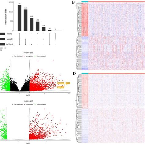 Screening Of Differentially Expressed Genes A Upset Plots Of The Three