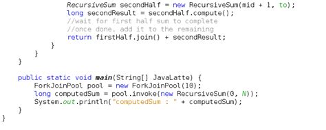 java latte parallel fork join framework in java
