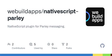 github webuildapps nativescript parley nativescript plugin for