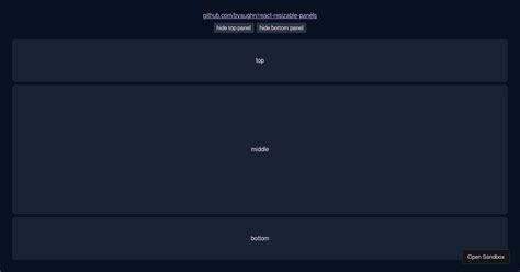 react resizable panels forked codesandbox