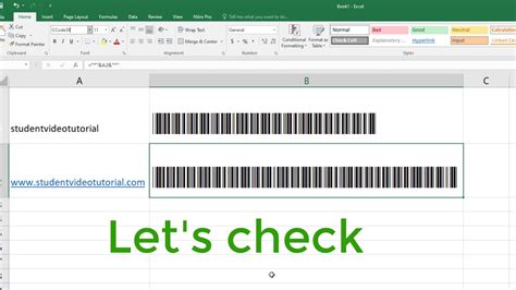 how to create barcode in excel youtube