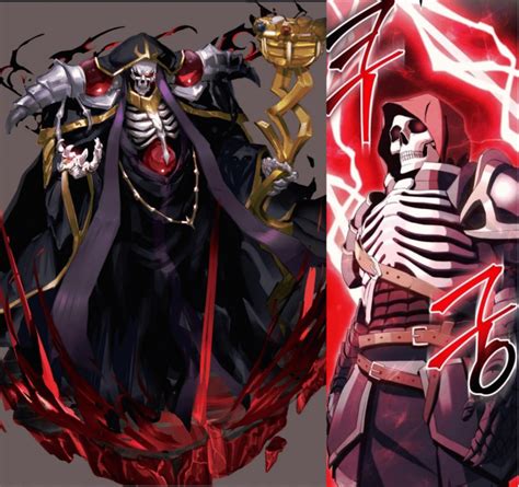 Ainz Ooal Gown Overlord Anime Manga Vs No Name Skeleton Soldier