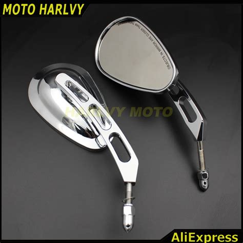 Chrome Motorcycle Mirror Moto Rear View Mirrors Hollow Styling Case For