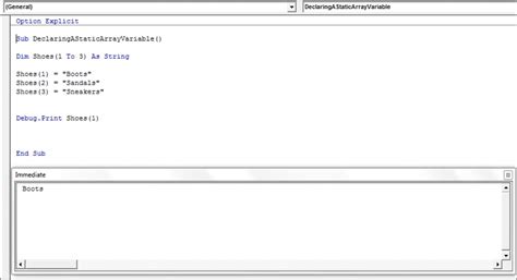 vba array variables automate excel