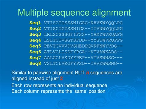 ppt pairwise and multiple sequence alignment lesson 2 powerpoint
