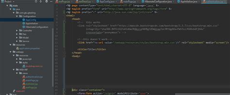java can t include bootstrap from resources stack overflow