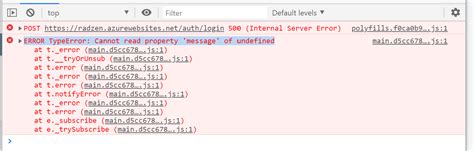error typeerror cannot read property message of undefined radzen