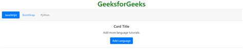 bootstrap 4 cards geeksforgeeks