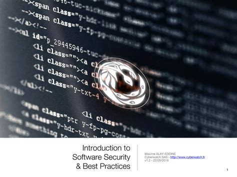 Introduction To Software Security And Best Practices Ppt