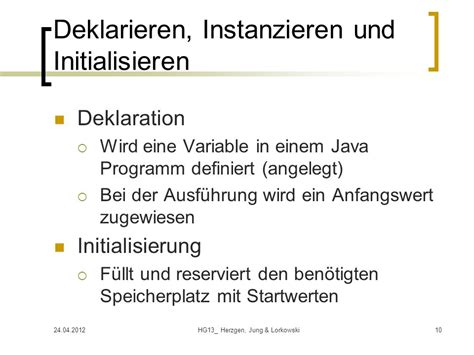 Hg13 Herzgen Jung And Lorkowski1 Java Programmierung Bluej Workshop