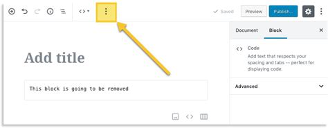 block editor how to remove blocks knowledge base pair networks