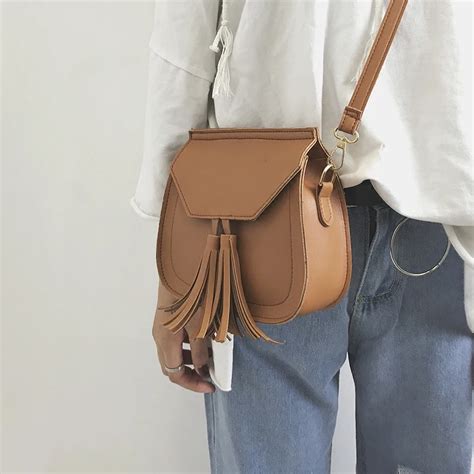 2018 New Arrival Women Preppy Style Mini Shoulder Bags Korean Tassel