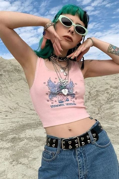 Cute Print Crop Tank Top Y2k Aesthetics Sleeveless Knit Shirts Club