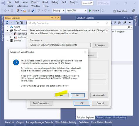 this database file is not compatible with the current