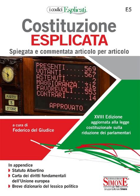 Costituzione Esplicata Edizioni Simone