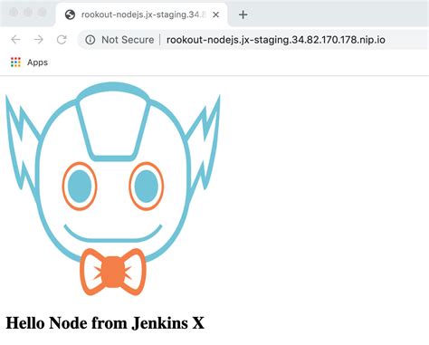 how to debug a node js application deployed with jenkins x