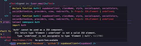 auth cannot be used as a jsx component when using react nextjs with